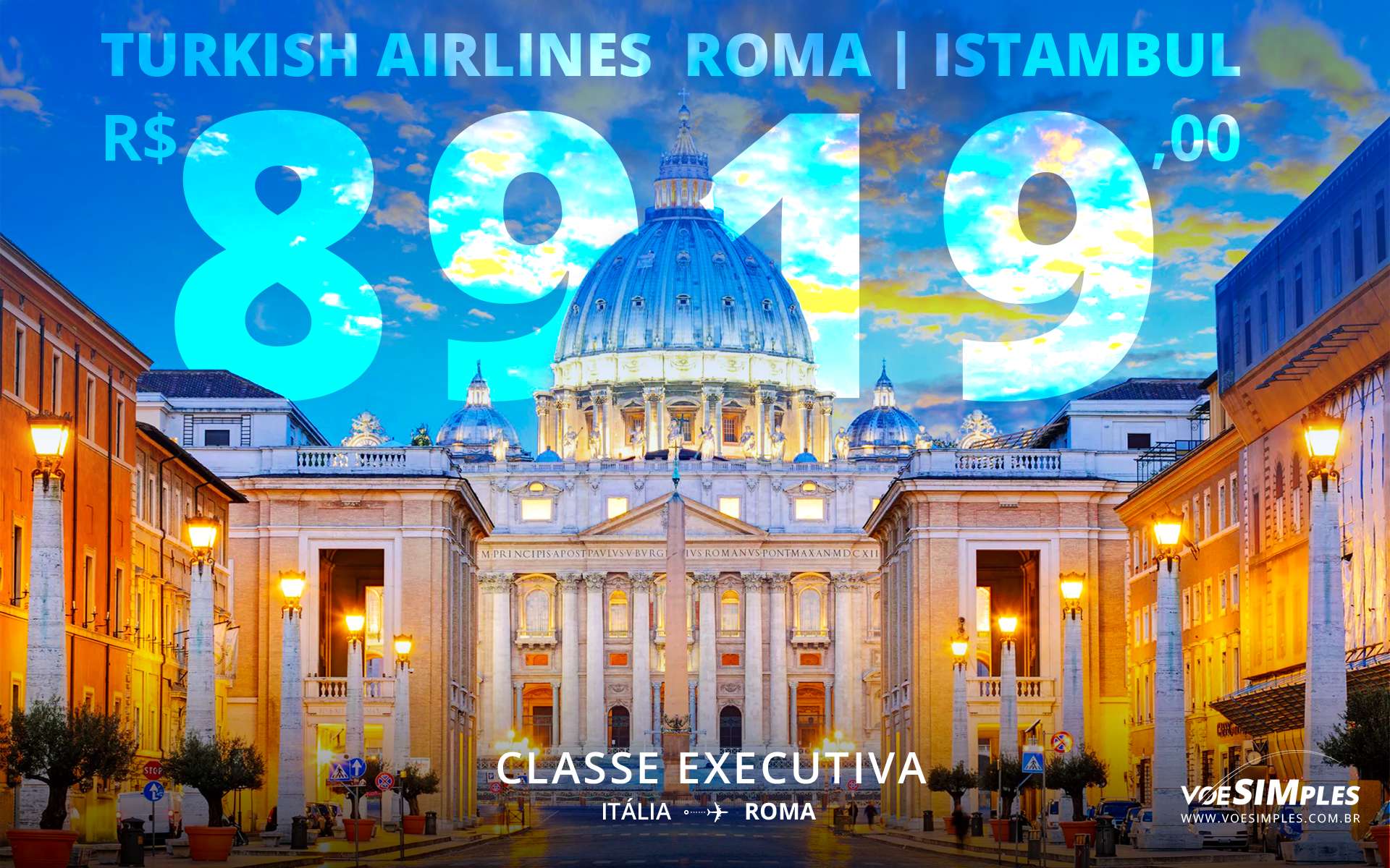 ️ Roma + Istambul na mesma viagem! Passagem executiva Turkish saindo de ...